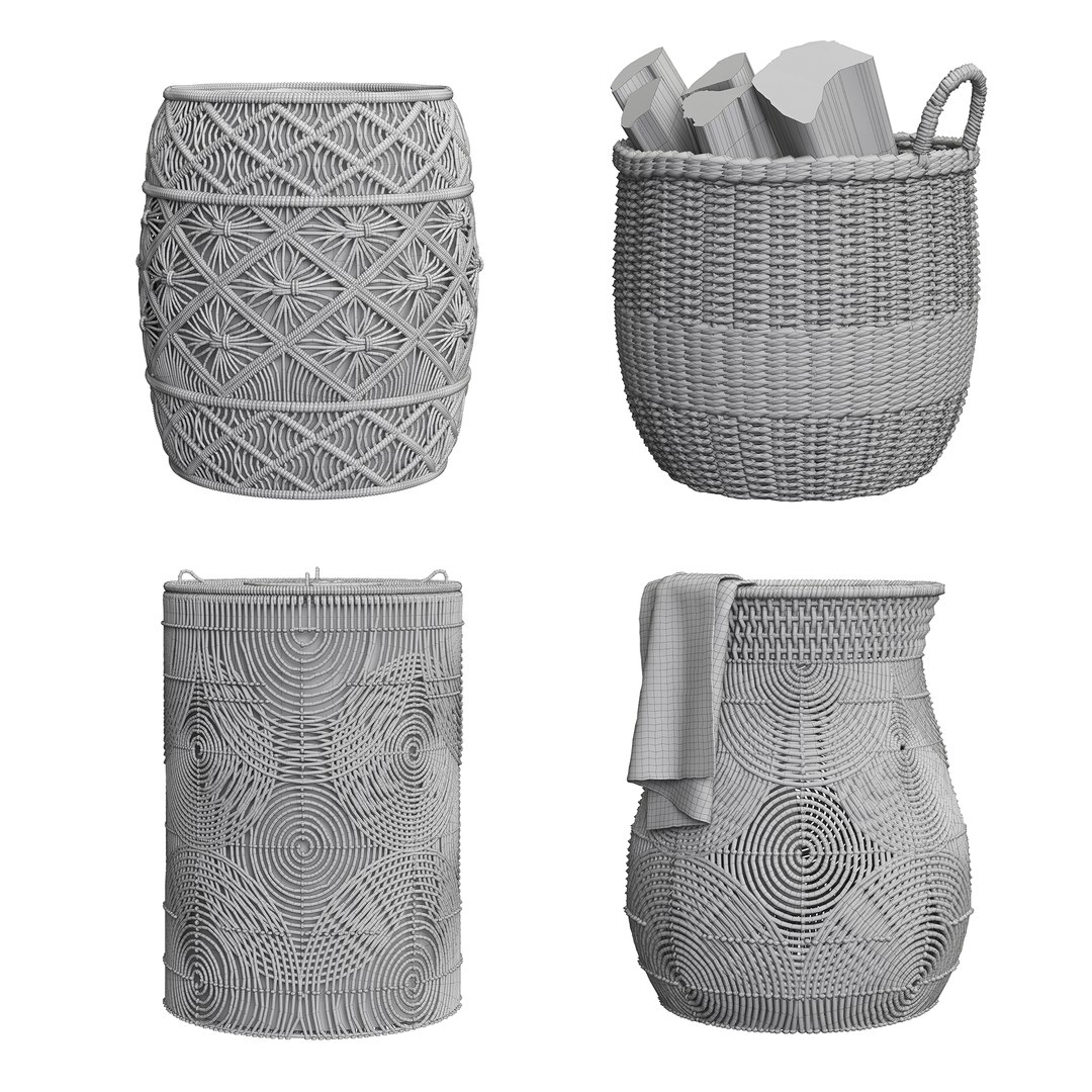 Baskets Set 23 3D - TurboSquid 2068554