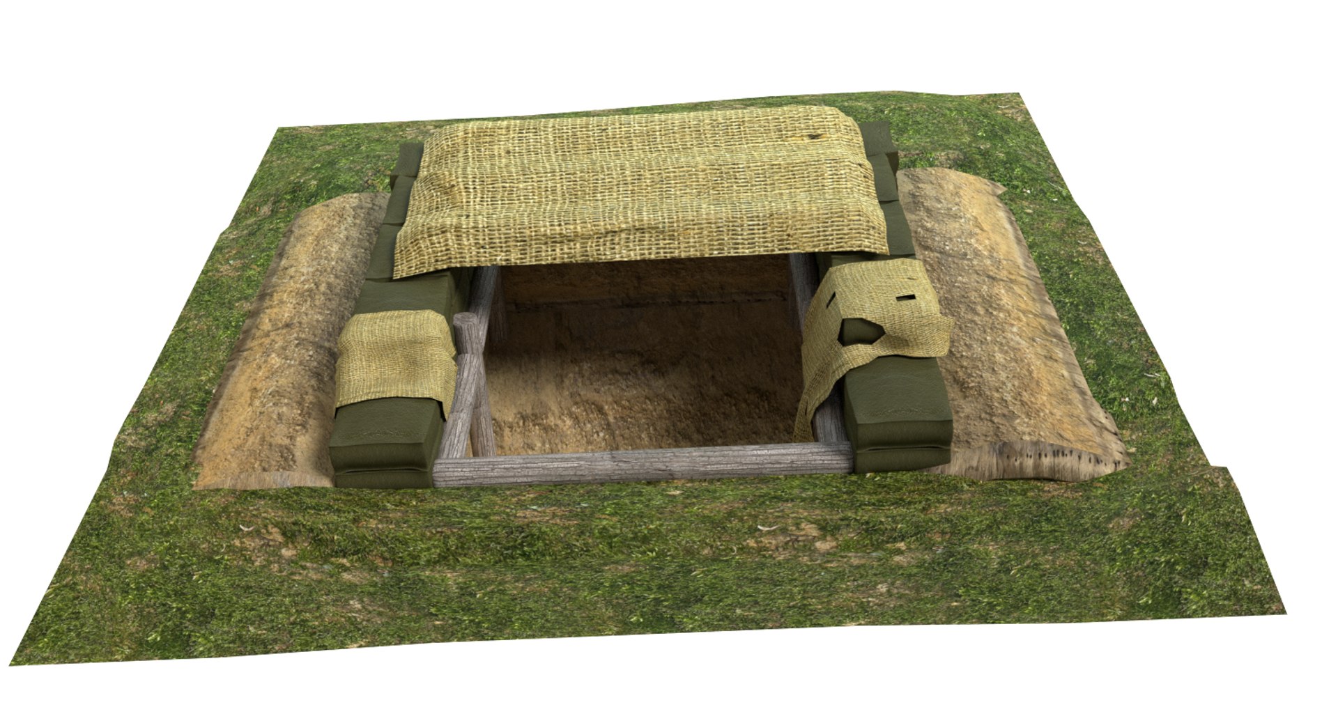 3d max fox hole bunker