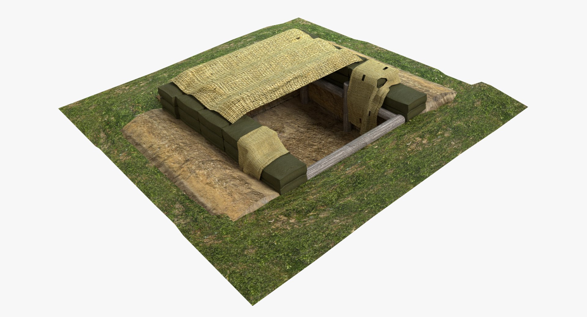 3d max fox hole bunker