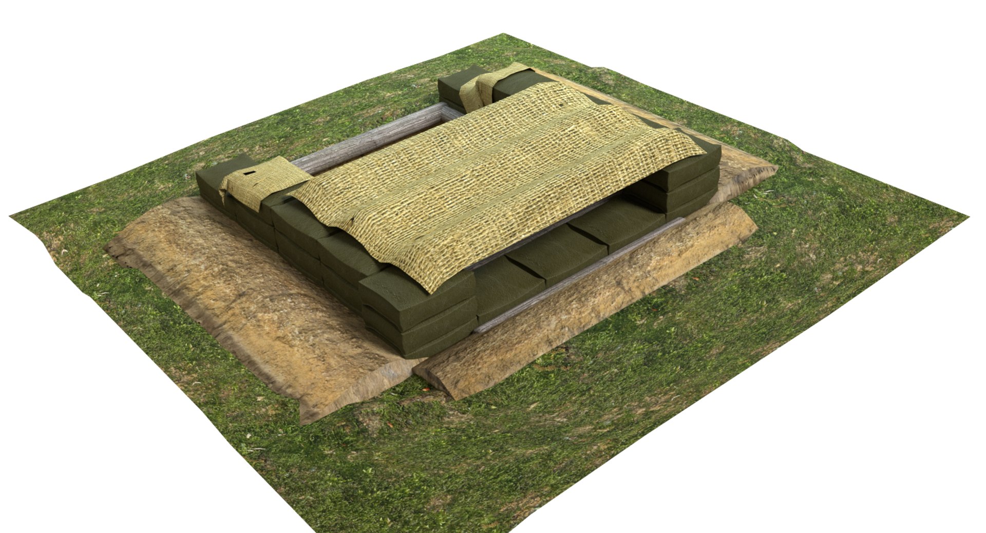 3d max fox hole bunker
