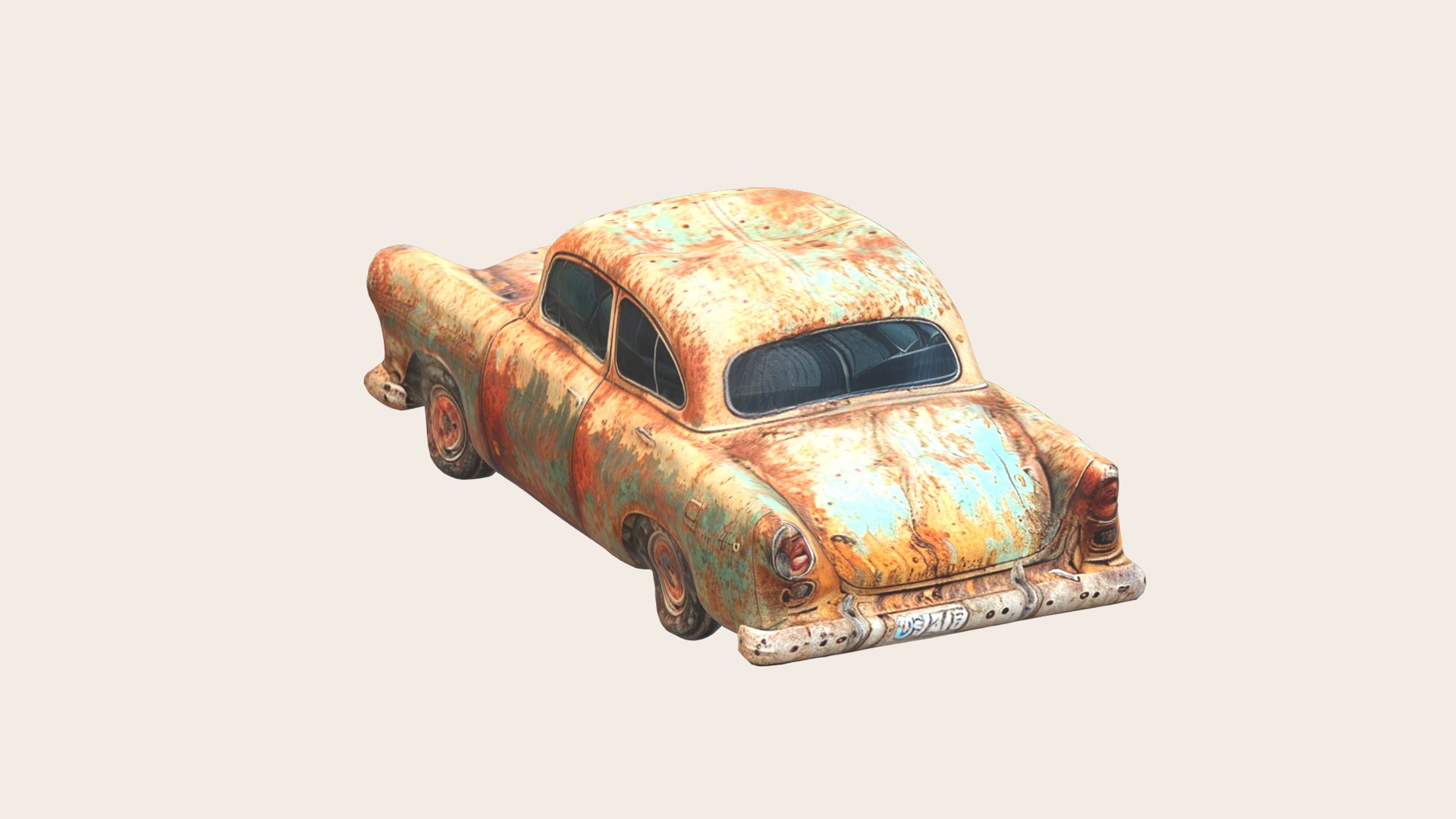 Old Rusty Wrecked Car 3D Model - TurboSquid 2202753