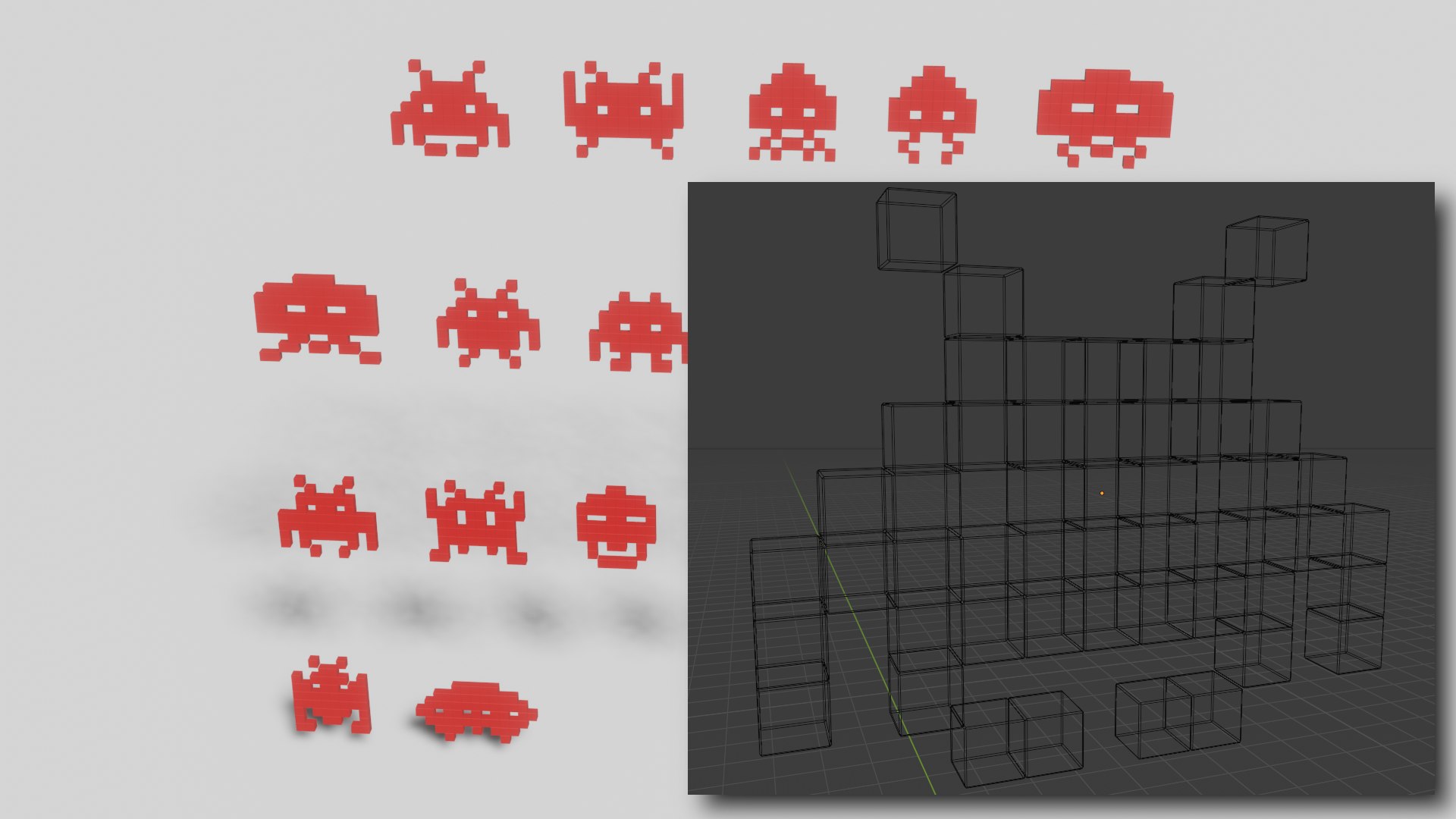 3D Space Invaders 3D Icons Model - TurboSquid 1883402