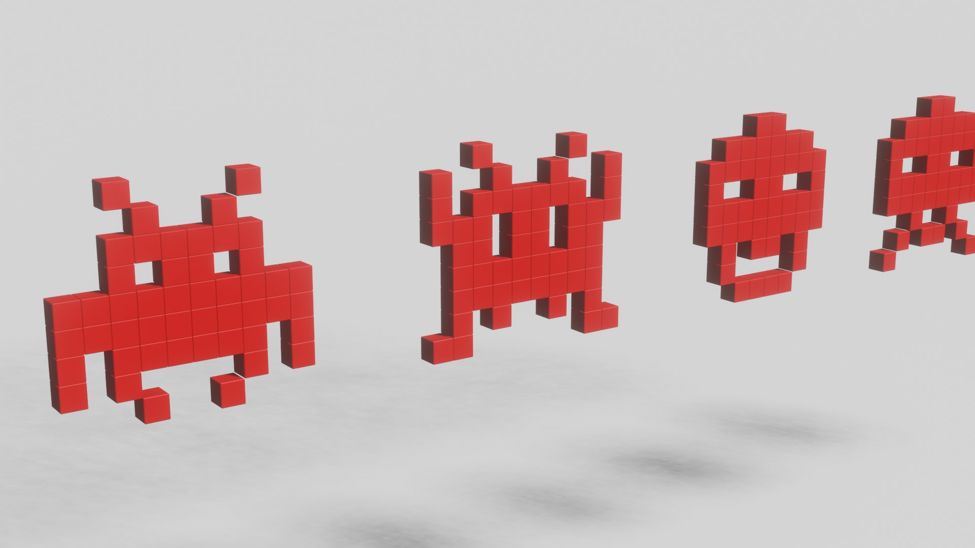 3D Space Invaders 3D Icons Model - TurboSquid 1883402