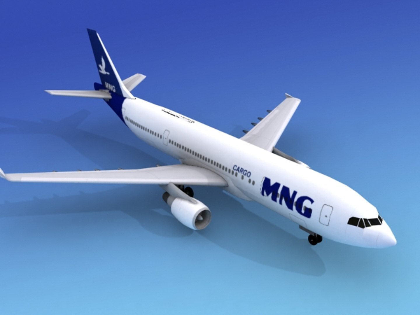 3d Model Airline Airbus A300