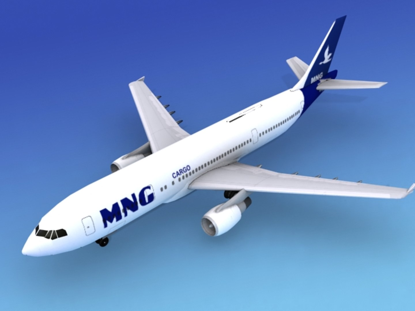 3d Model Airline Airbus A300