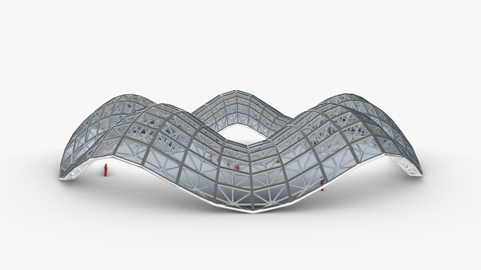 3D Model Wavy Shell Structure Pavilion - TurboSquid 2400684