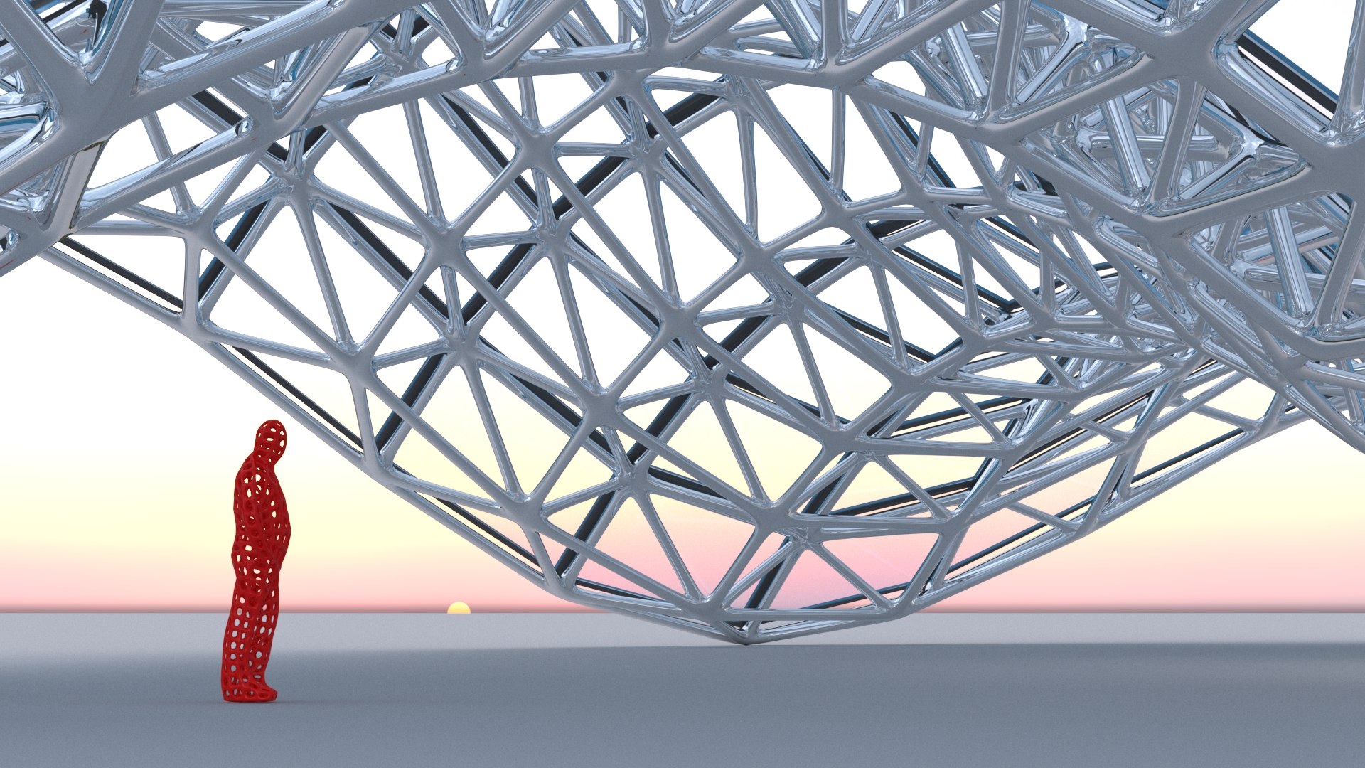 3D Model Wavy Shell Structure Pavilion - TurboSquid 2400684