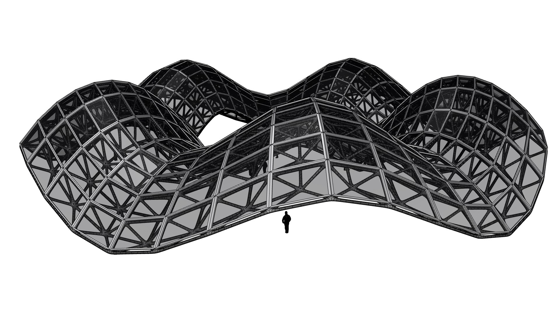 3D Model Wavy Shell Structure Pavilion - TurboSquid 2400684