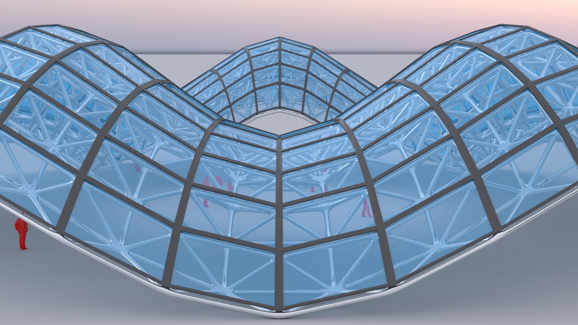 3D Model Wavy Shell Structure Pavilion - TurboSquid 2400684
