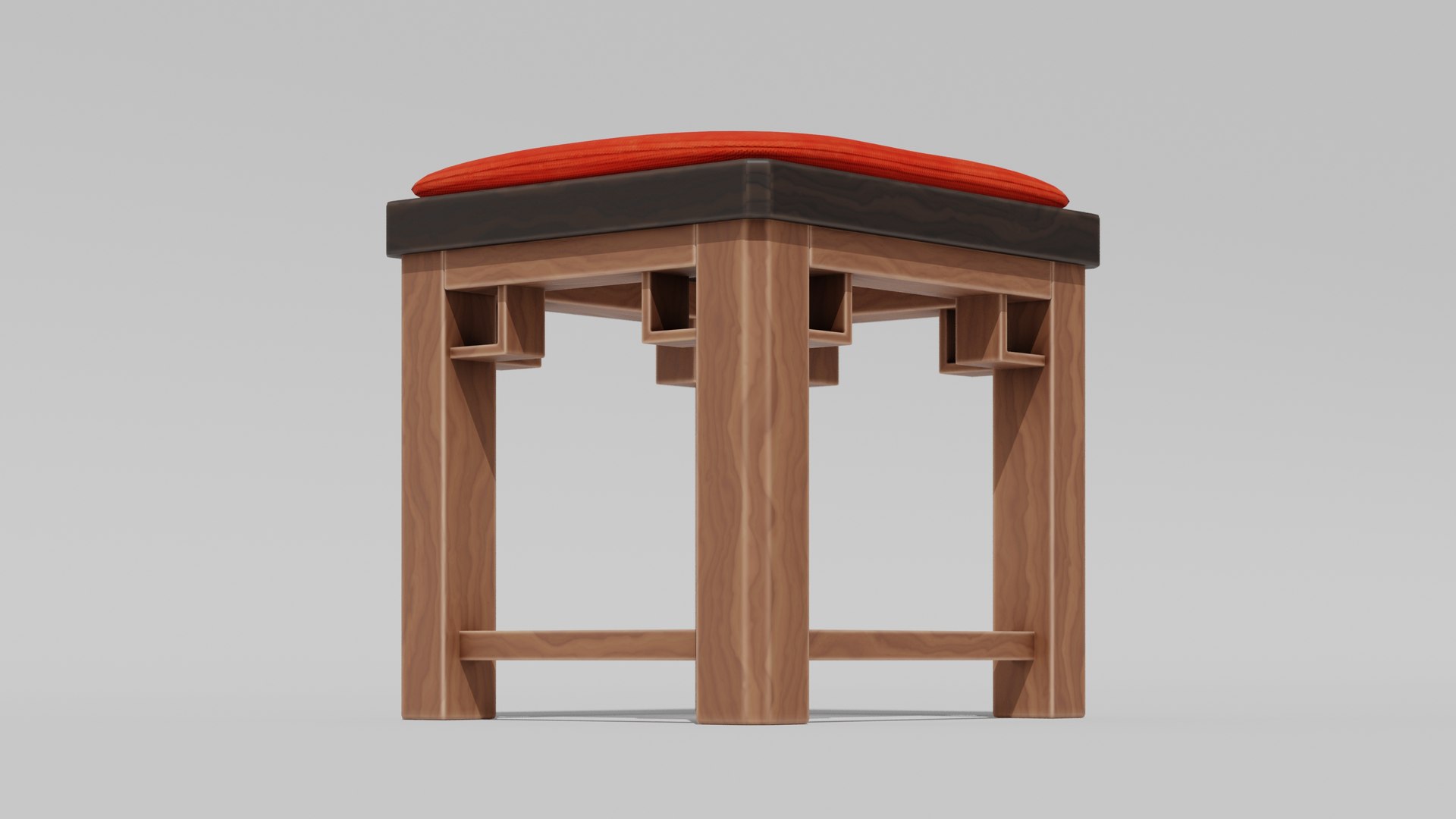 Japanese Furniture Kit - Stool With Pillow 3D Model - TurboSquid 1951951