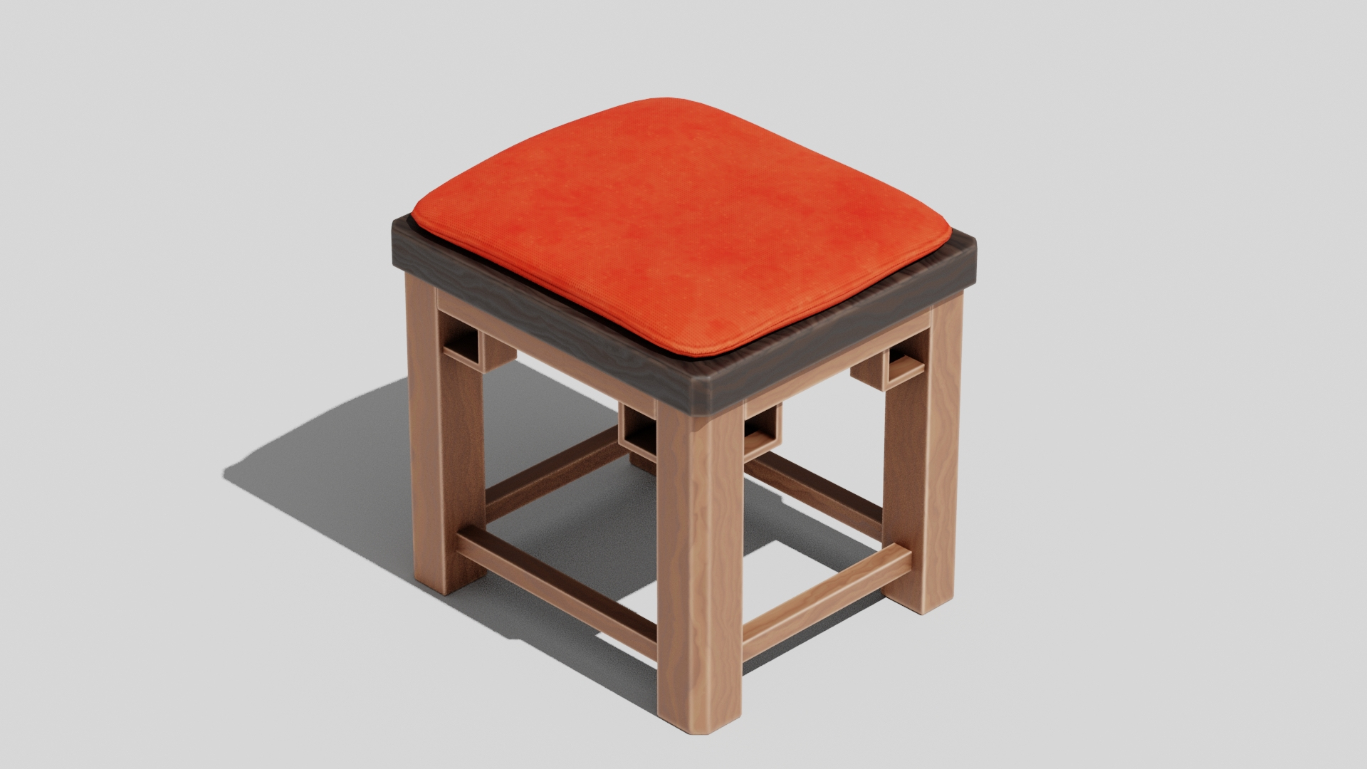 Japanese Furniture Kit - Stool With Pillow 3D Model - TurboSquid 1951951