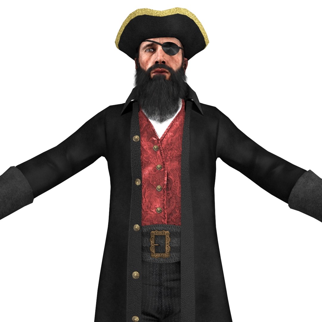 3d Pirate Captain Model