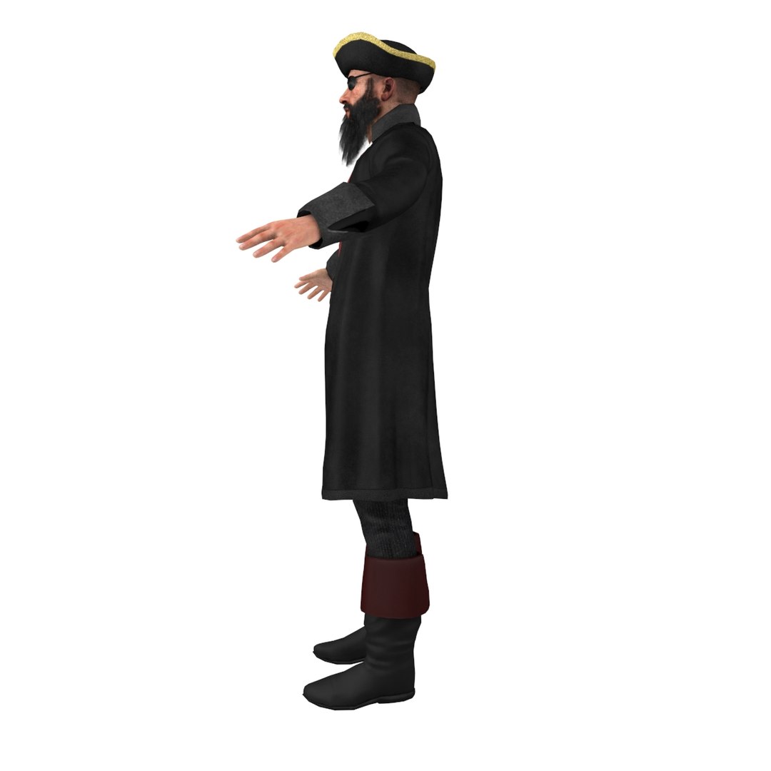 3d Pirate Captain Model