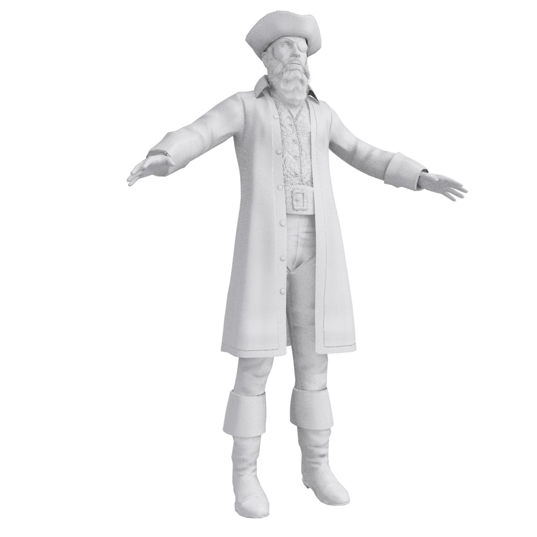 3d Pirate Captain Model