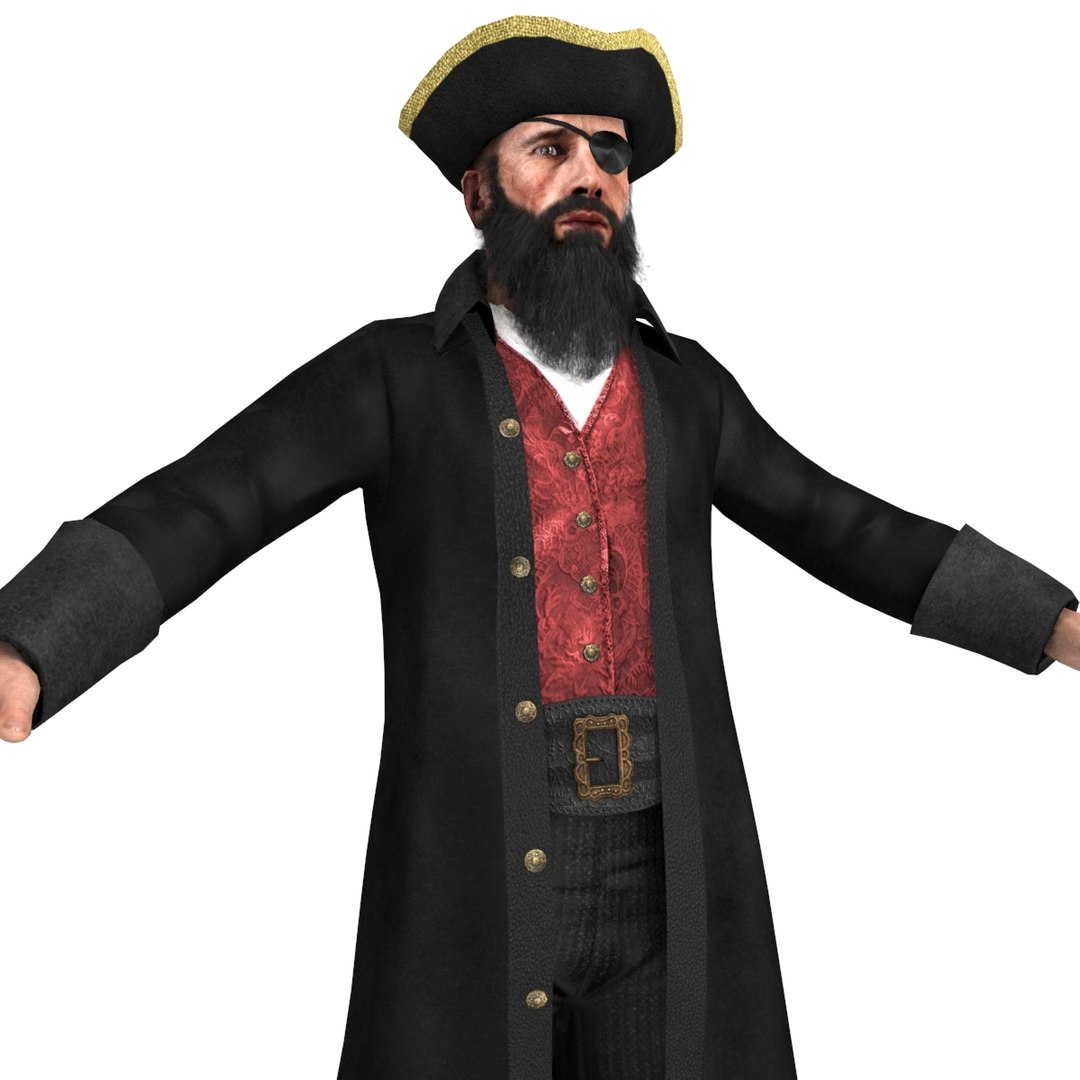 3d Pirate Captain Model