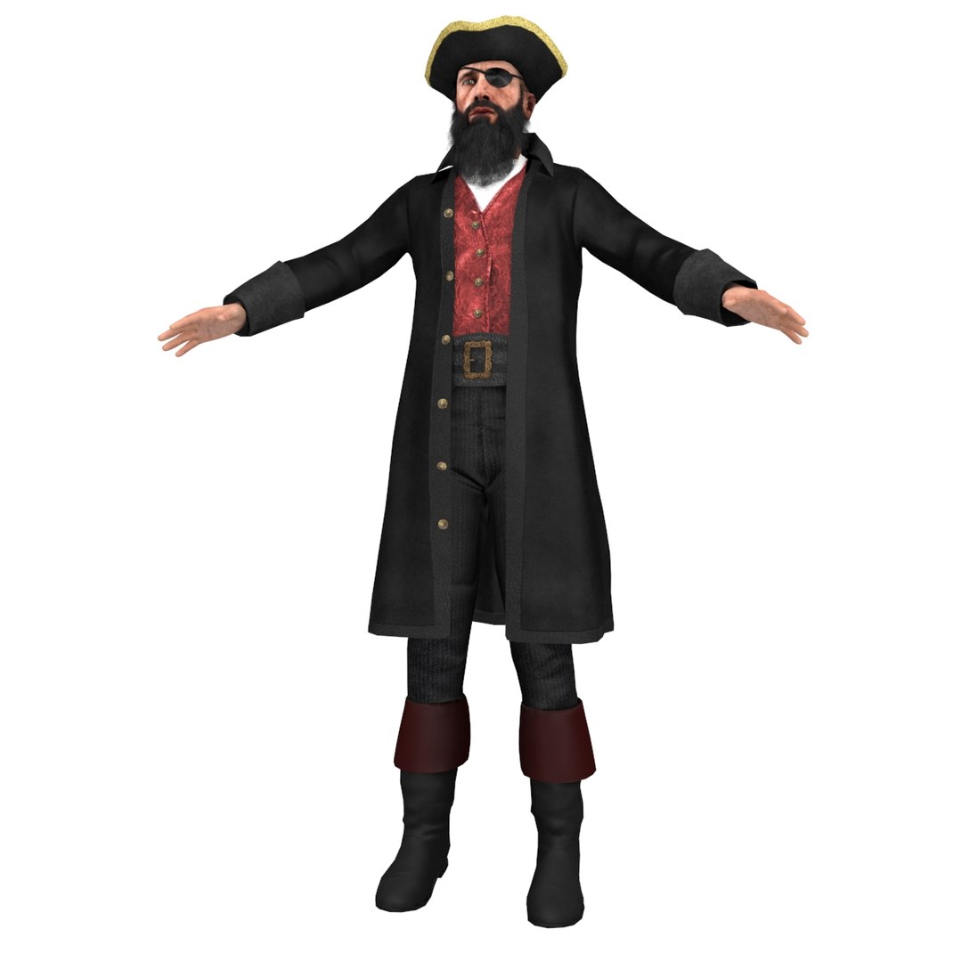 3d Pirate Captain Model