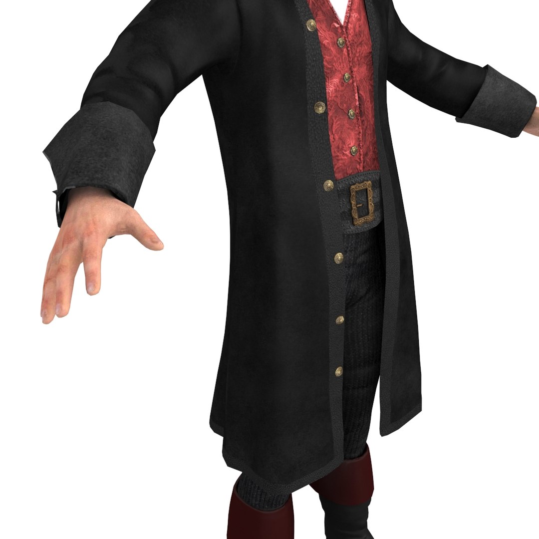3d Pirate Captain Model