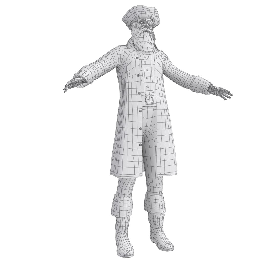 3d Pirate Captain Model