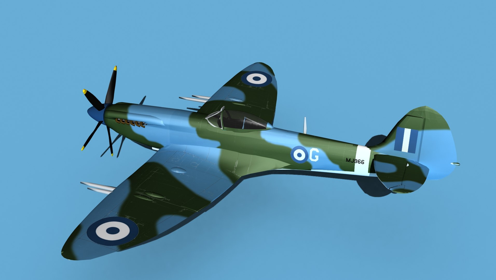 Supermarine Spitfire Mk XXII V14 Greece 3D - TurboSquid 1925748
