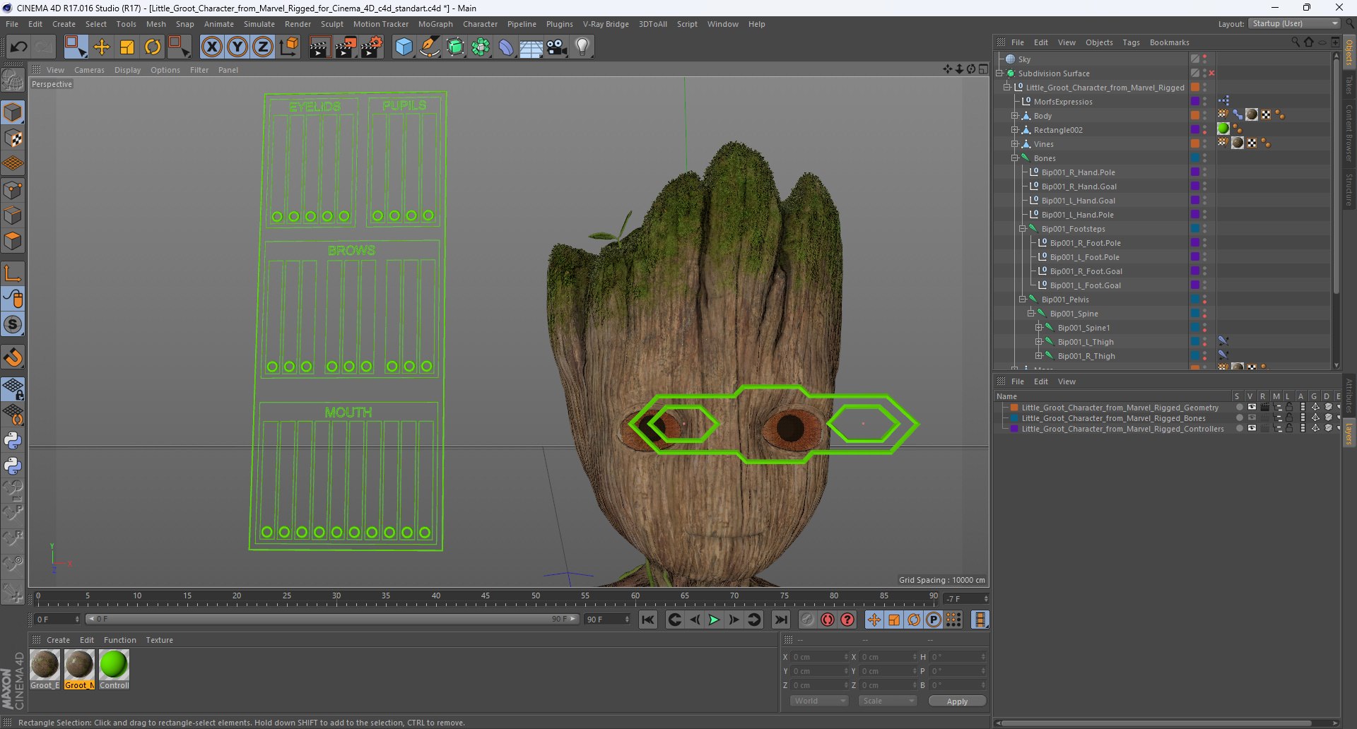 Little Groot Character From Marvel Rigged For Cinema 4D 3D - TurboSquid ...