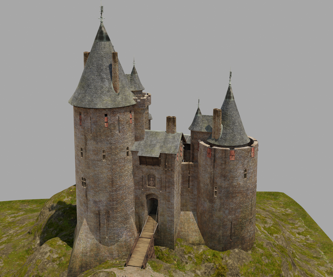 3D Model Castle Coch The Red Castle - TurboSquid 2399168