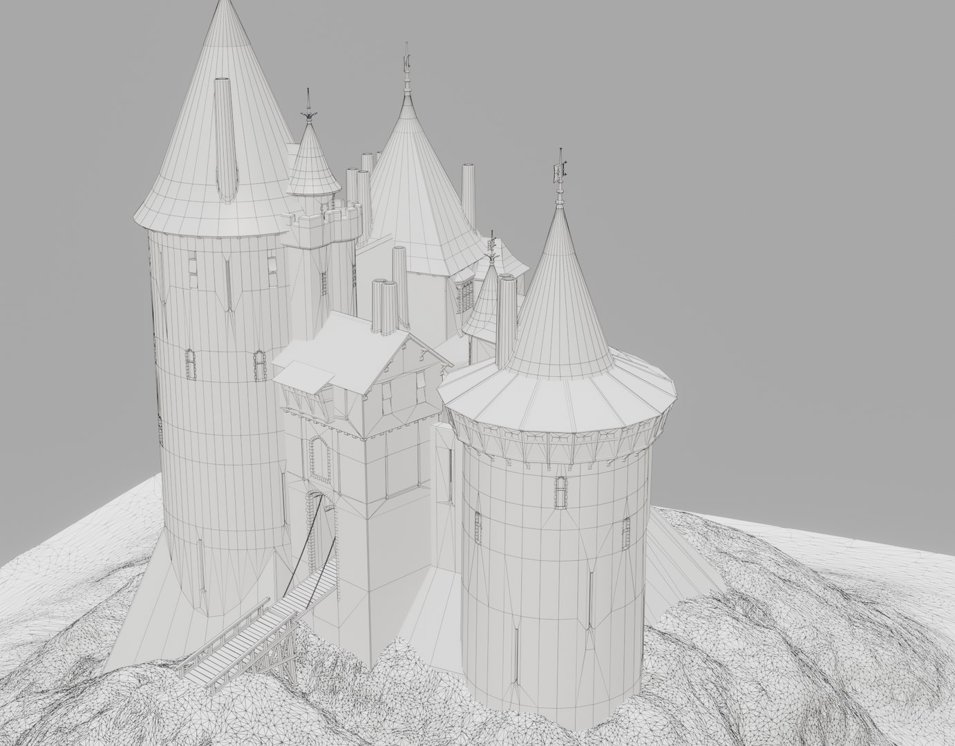 3D Model Castle Coch The Red Castle - TurboSquid 2399168