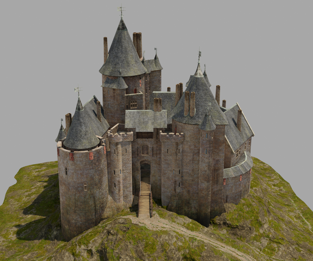 3D Model Castle Coch The Red Castle - TurboSquid 2399168