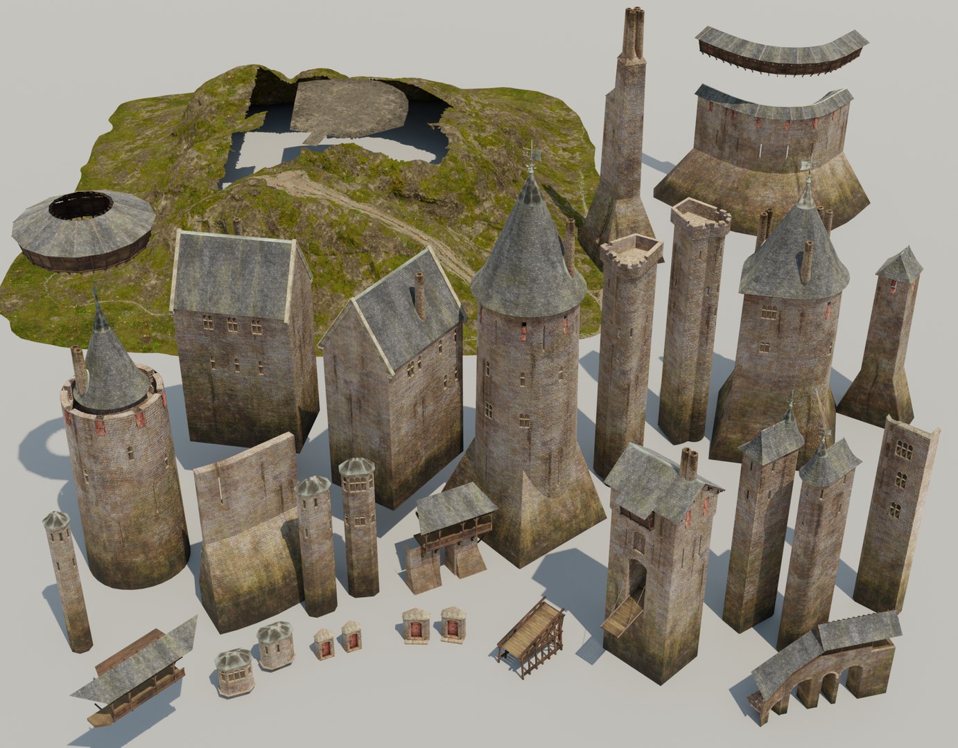 3D Model Castle Coch The Red Castle - TurboSquid 2399168