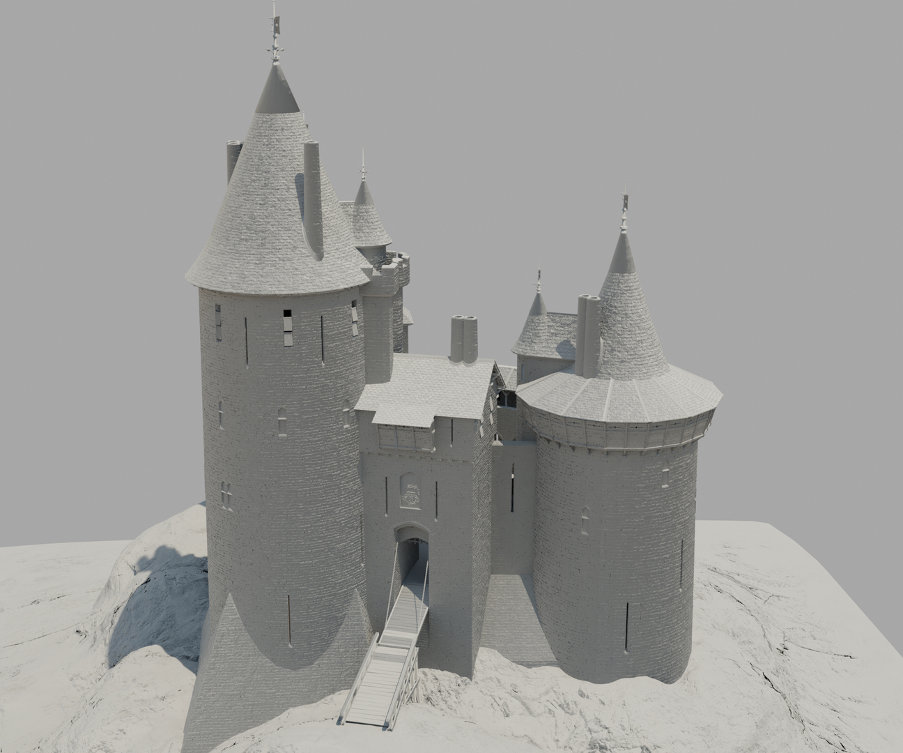 3D Model Castle Coch The Red Castle - TurboSquid 2399168