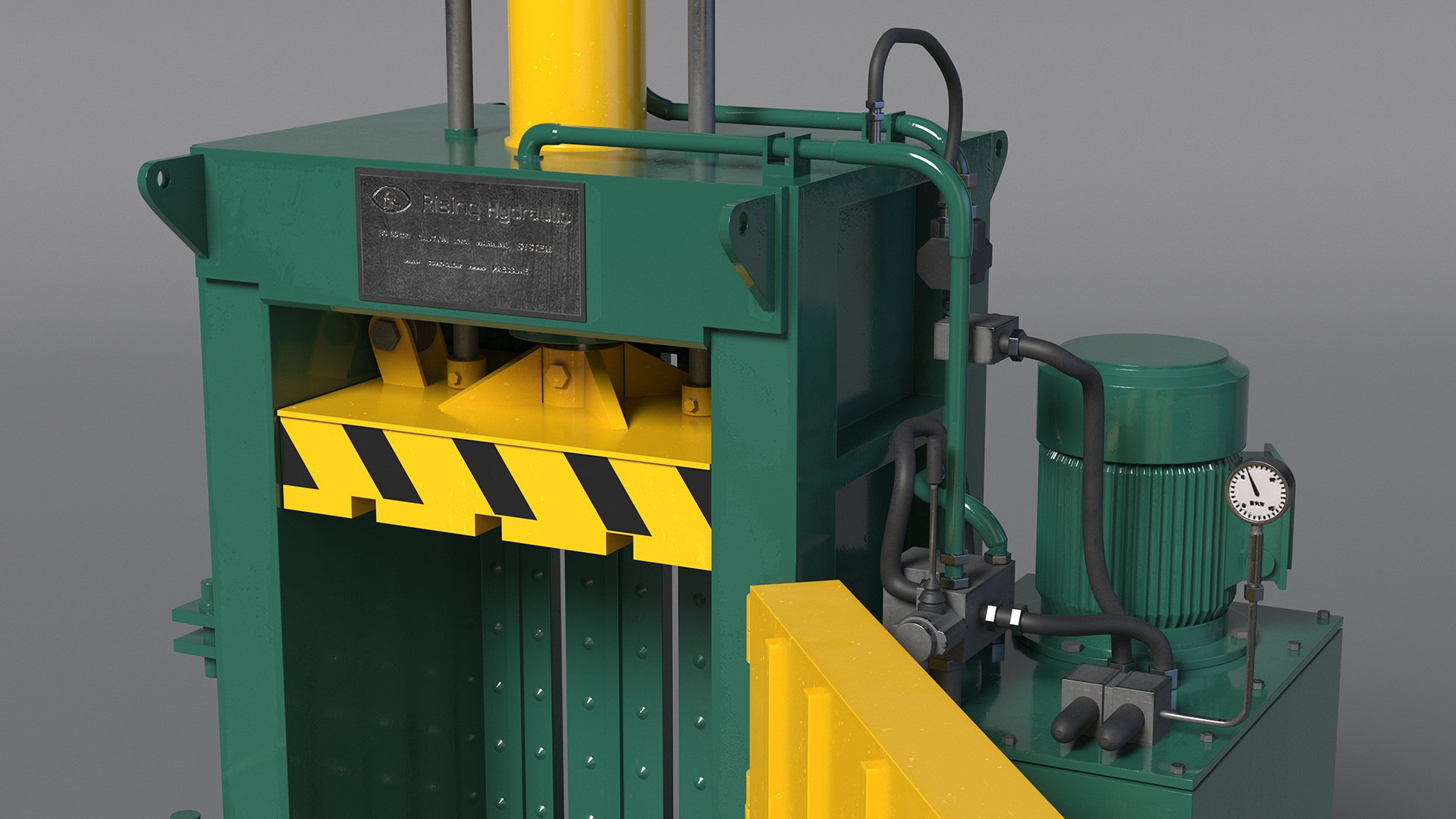 Bailing Machine Green With Cardboard Briquette 3D Model - TurboSquid ...