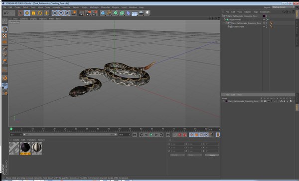 3D dark rattlesnake crawling pose - TurboSquid 1398398