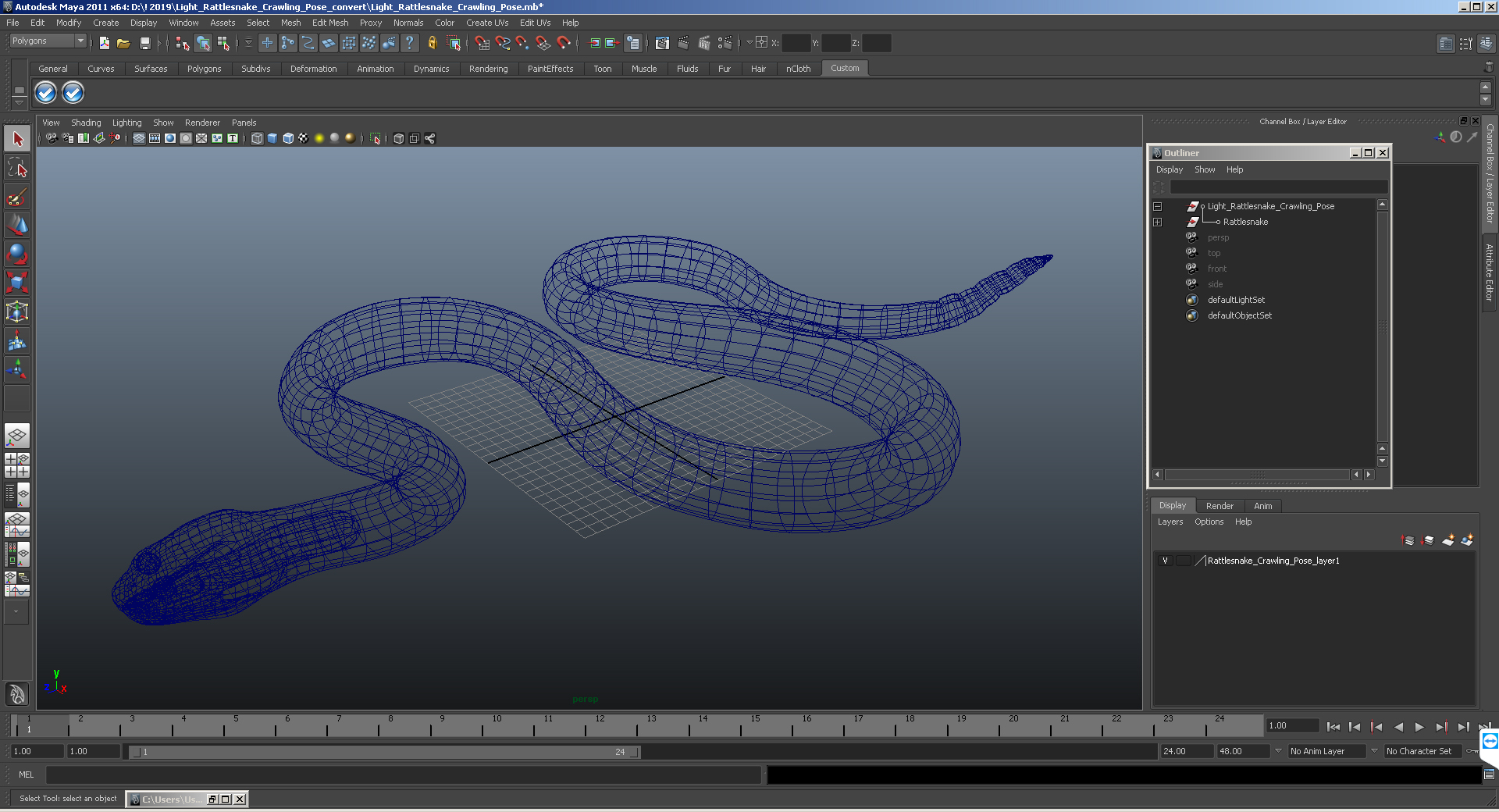 3D dark rattlesnake crawling pose - TurboSquid 1398398