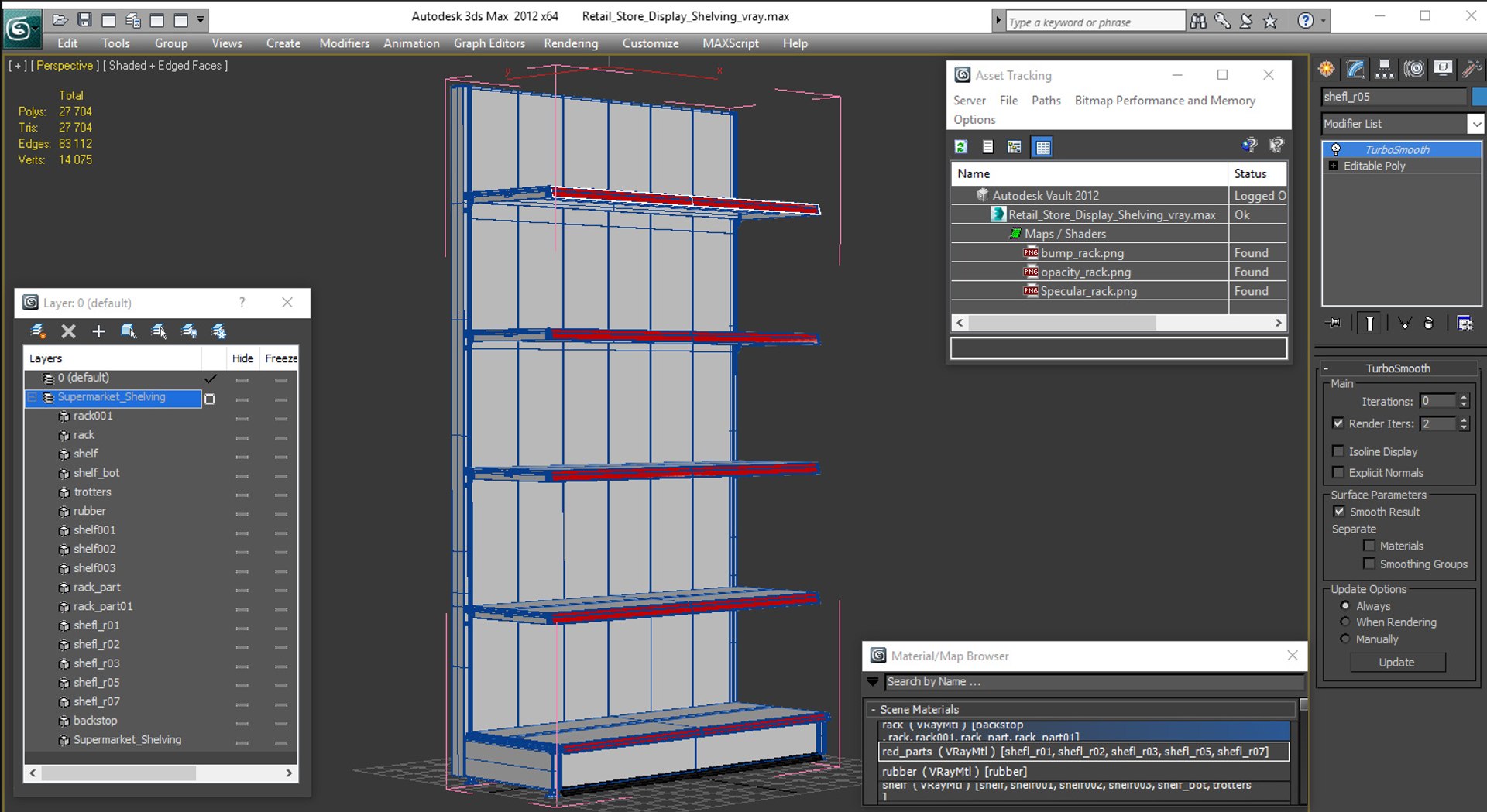 3D model retail store display shelving - TurboSquid 1413058