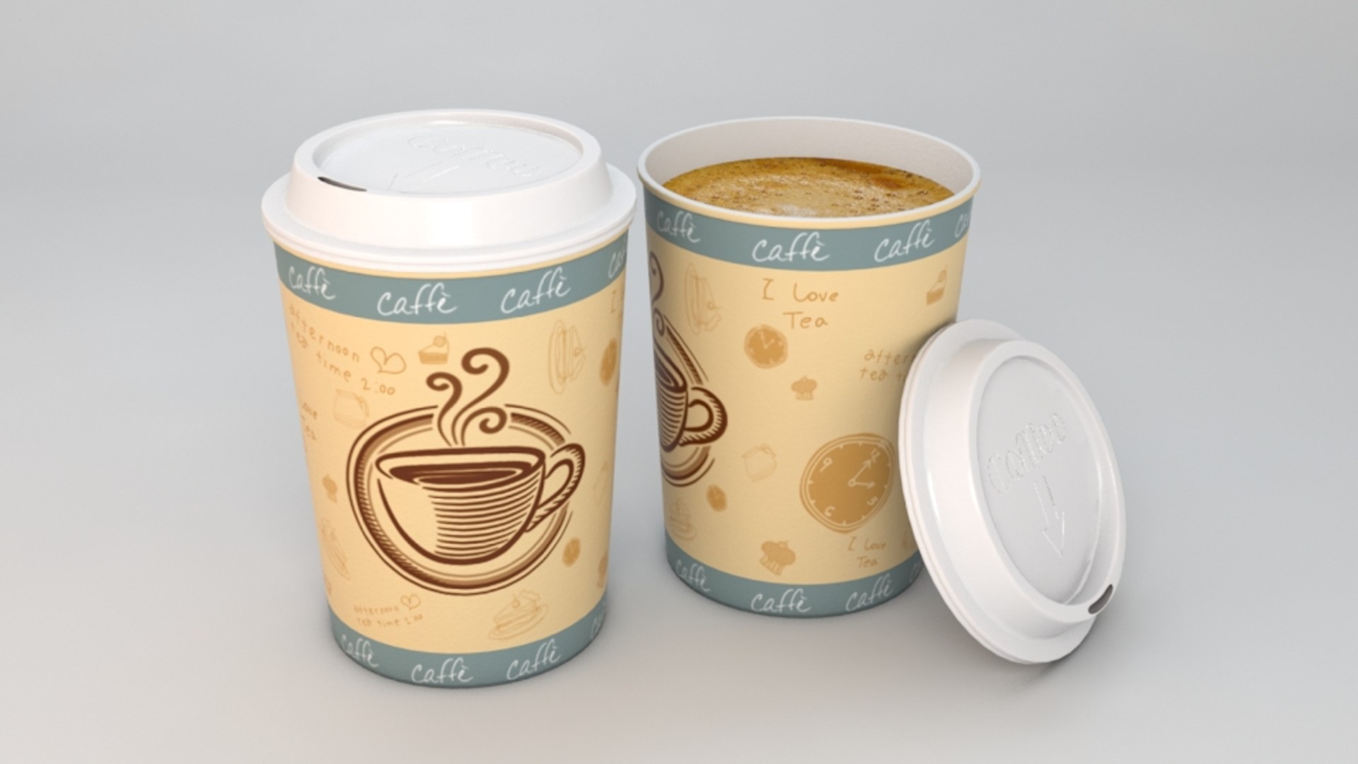Paper Coffee Cup 3d Model