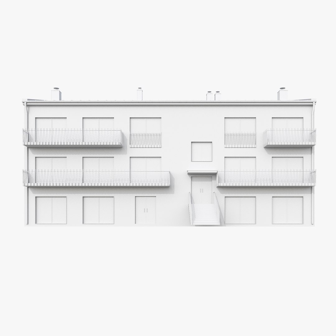 Residential Building 2 3D - TurboSquid 1912610
