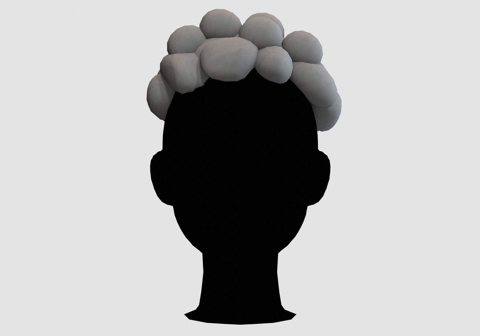 Gray Cartoon Hairstyle 3D - TurboSquid 1931862