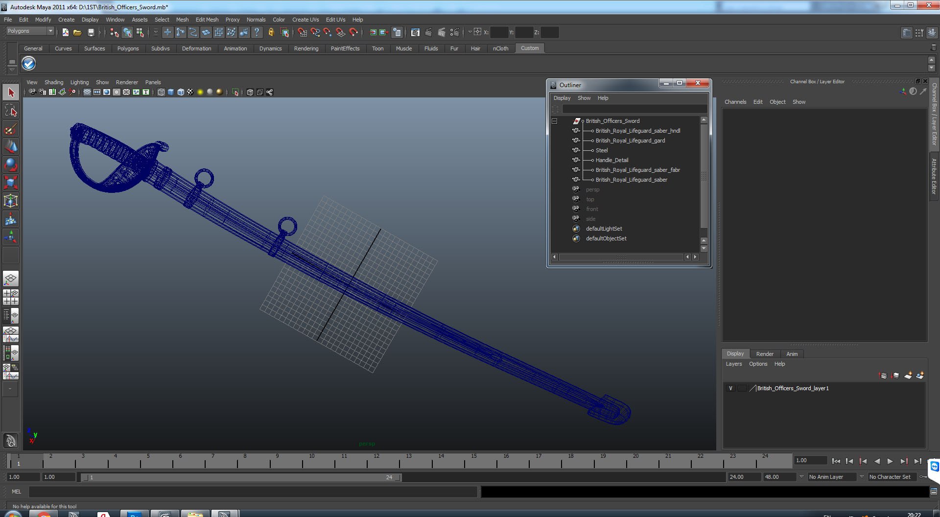 British Officers Sword 3D Model - TurboSquid 1195692