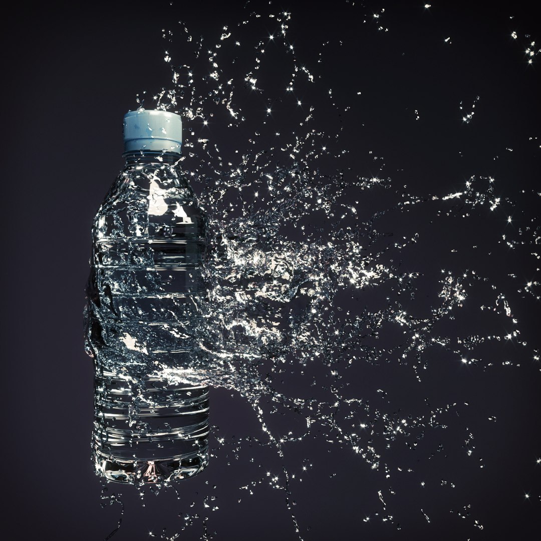 Water Splash Bottle 4 3D - TurboSquid 1428272