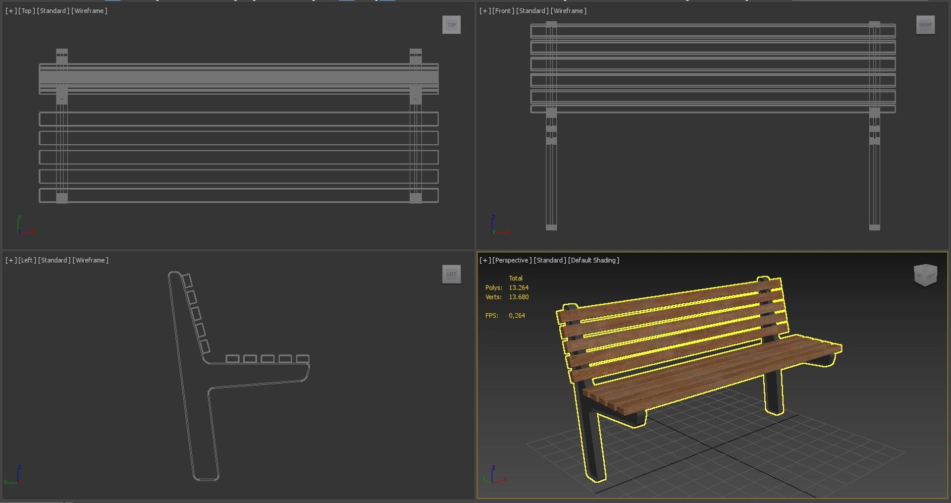 Bench 3D Model - TurboSquid 1756253