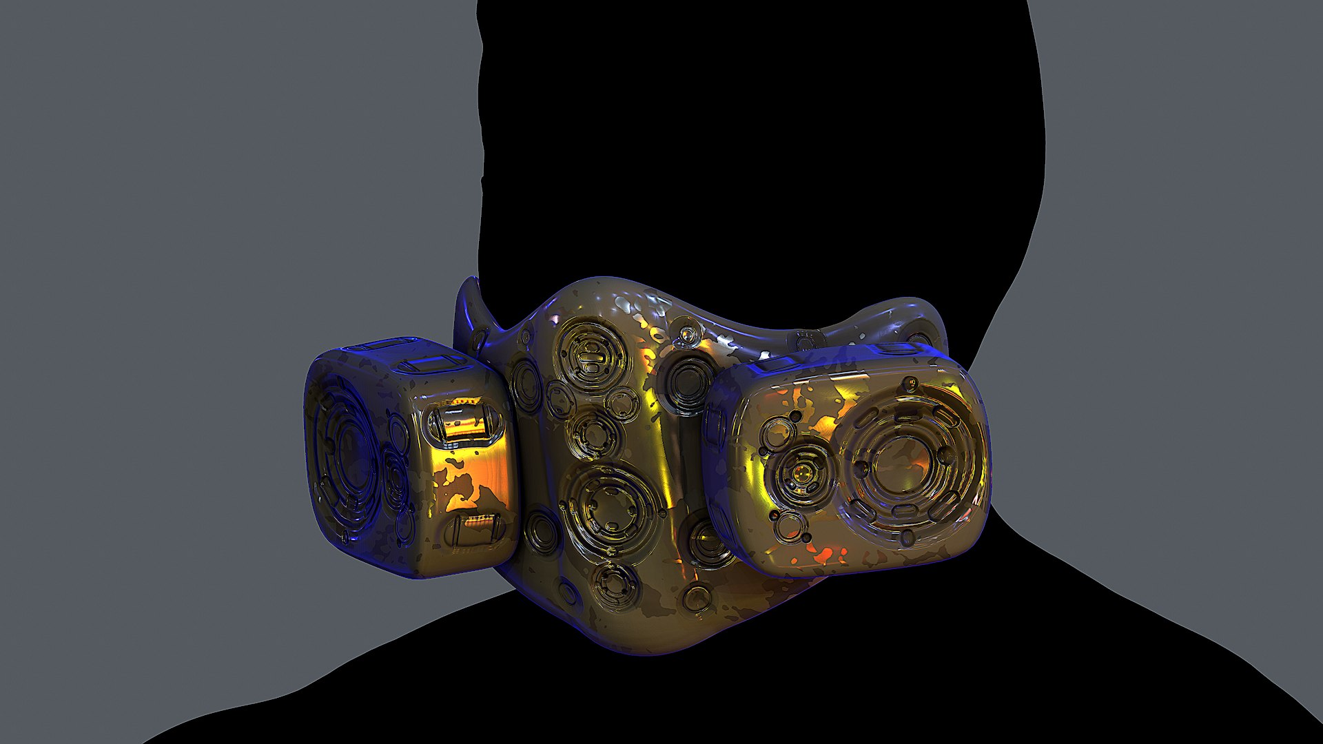 3D model 3D Gas mask respirator scifi futuristic model 3D model ...