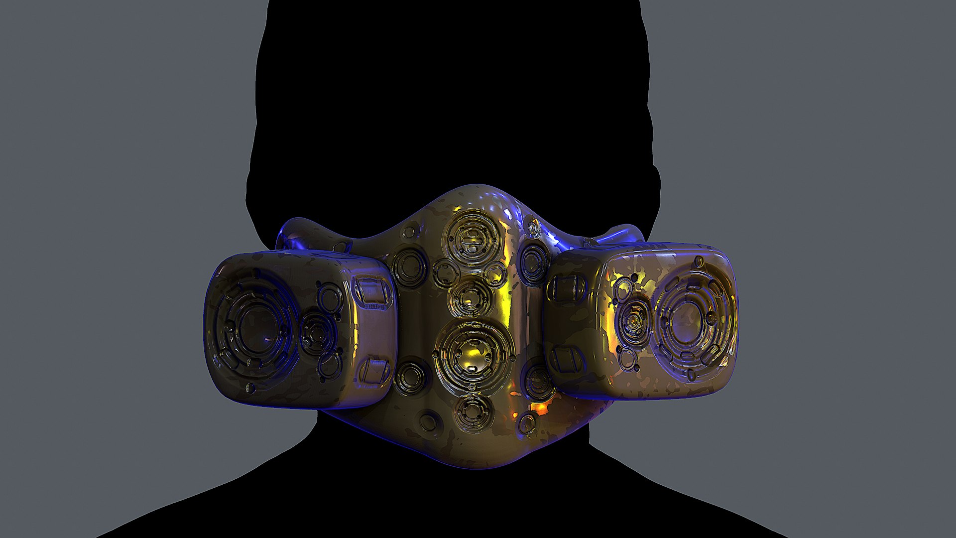 3D model 3D Gas mask respirator scifi futuristic model 3D model ...