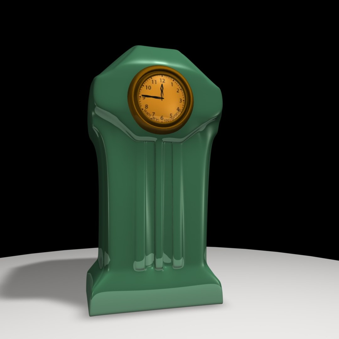 3d C4d Art Deco Clock