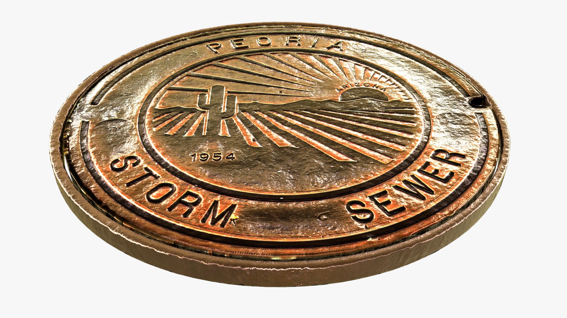 3D Antique Sewer Lid Model - TurboSquid 1758440