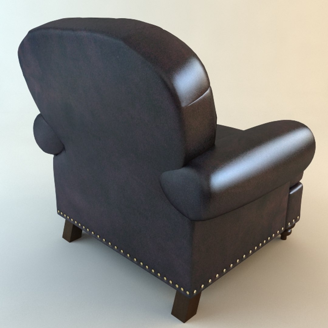 3d model armchair ottoman chair