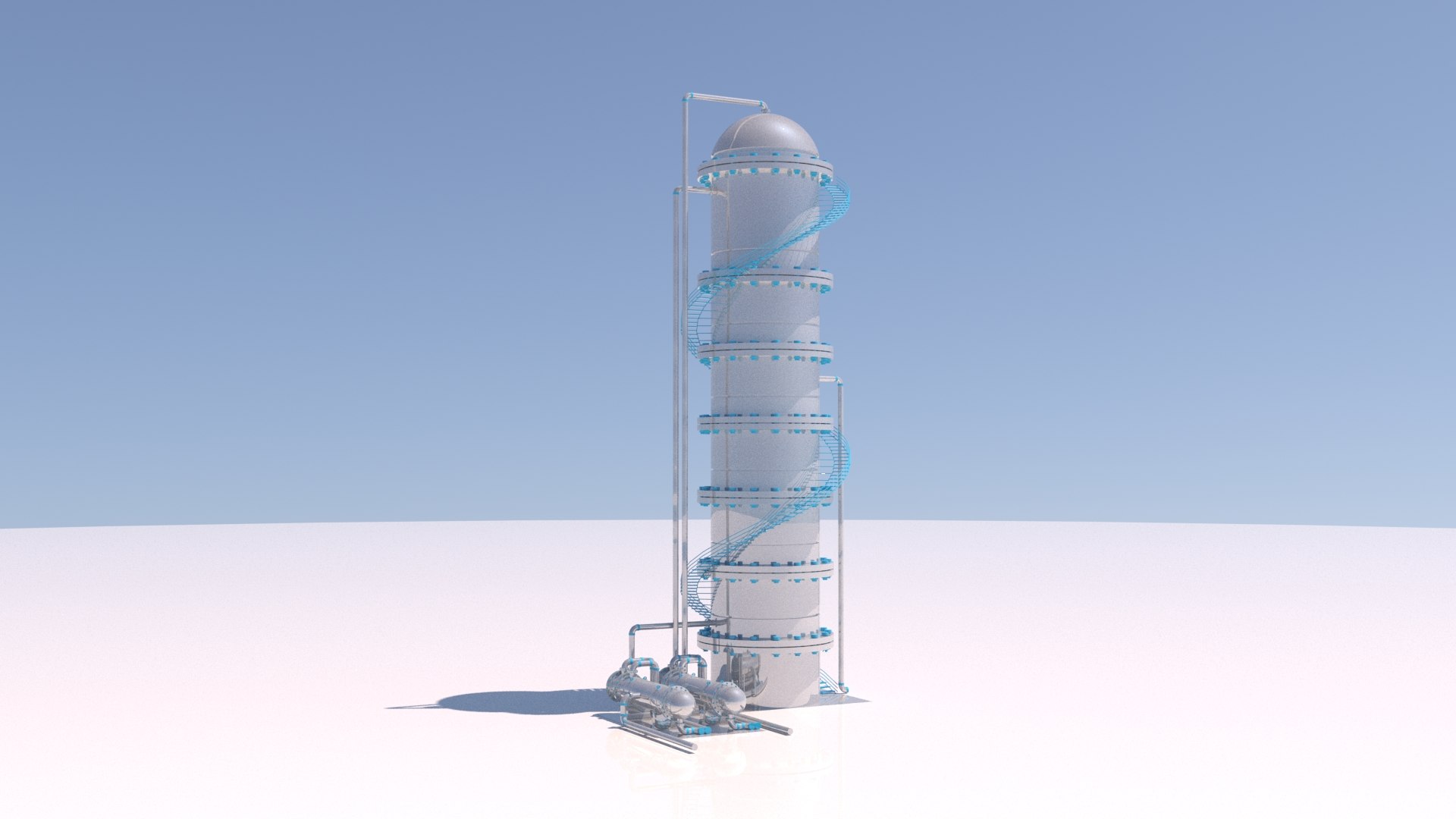 Refinery Distillation Column 3D - TurboSquid 2018867