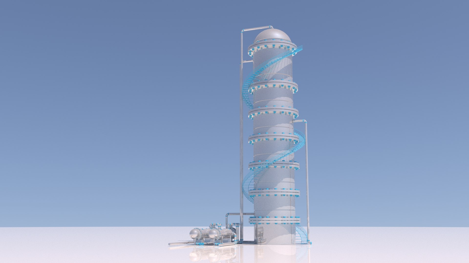 Refinery Distillation Column 3D - TurboSquid 2018867