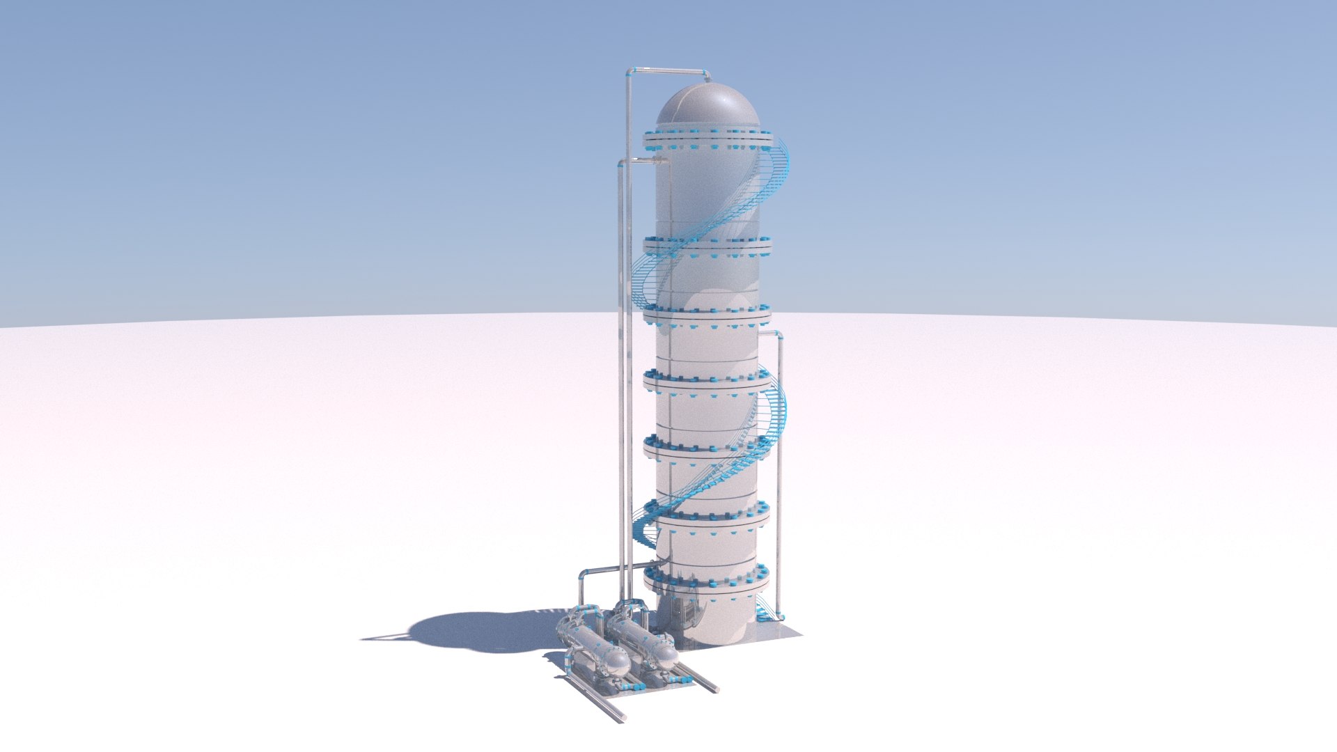Refinery Distillation Column 3D - TurboSquid 2018867
