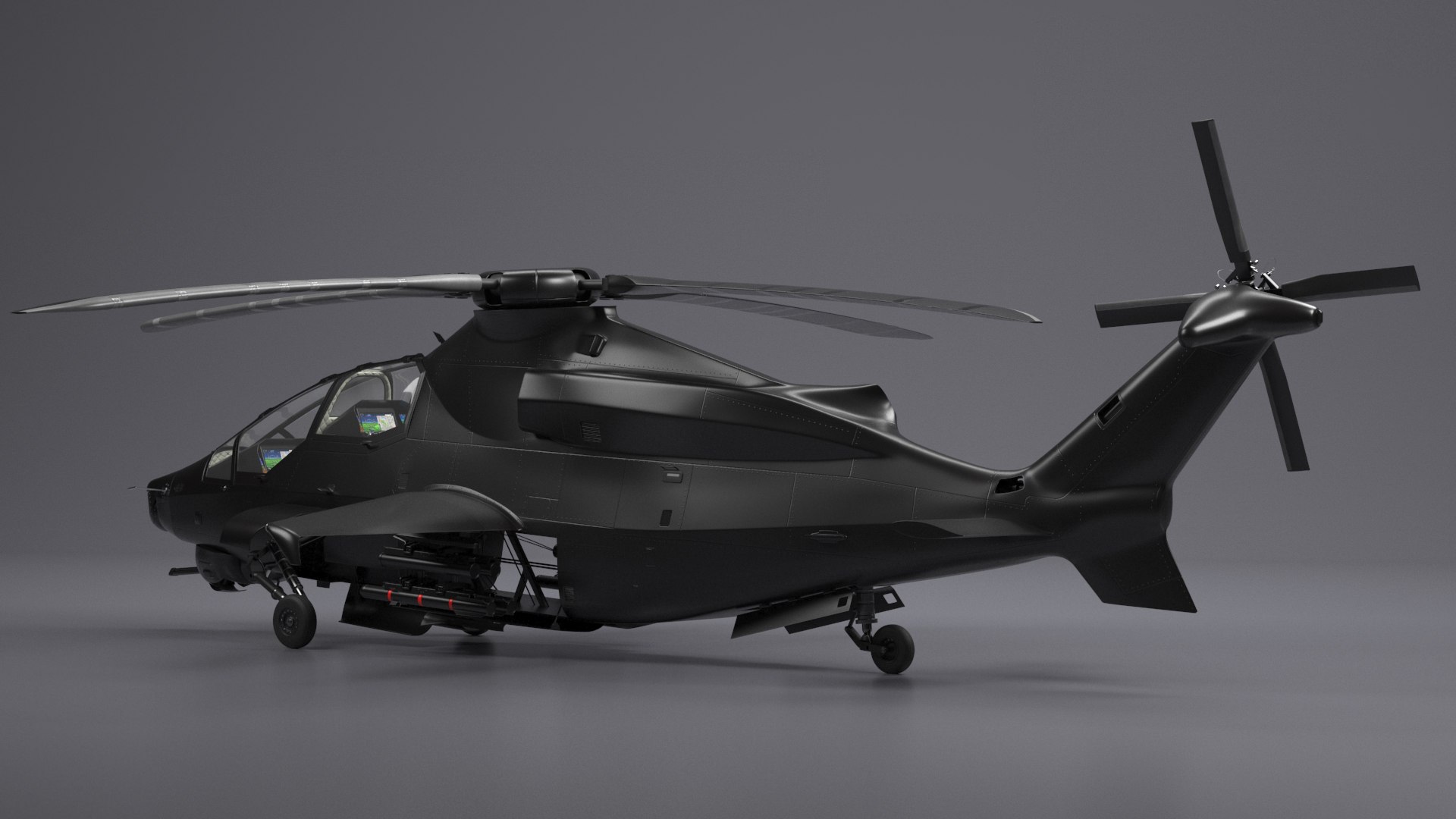 3D Military Attack Helicopter With Weapon Rigged For Maya - TurboSquid ...