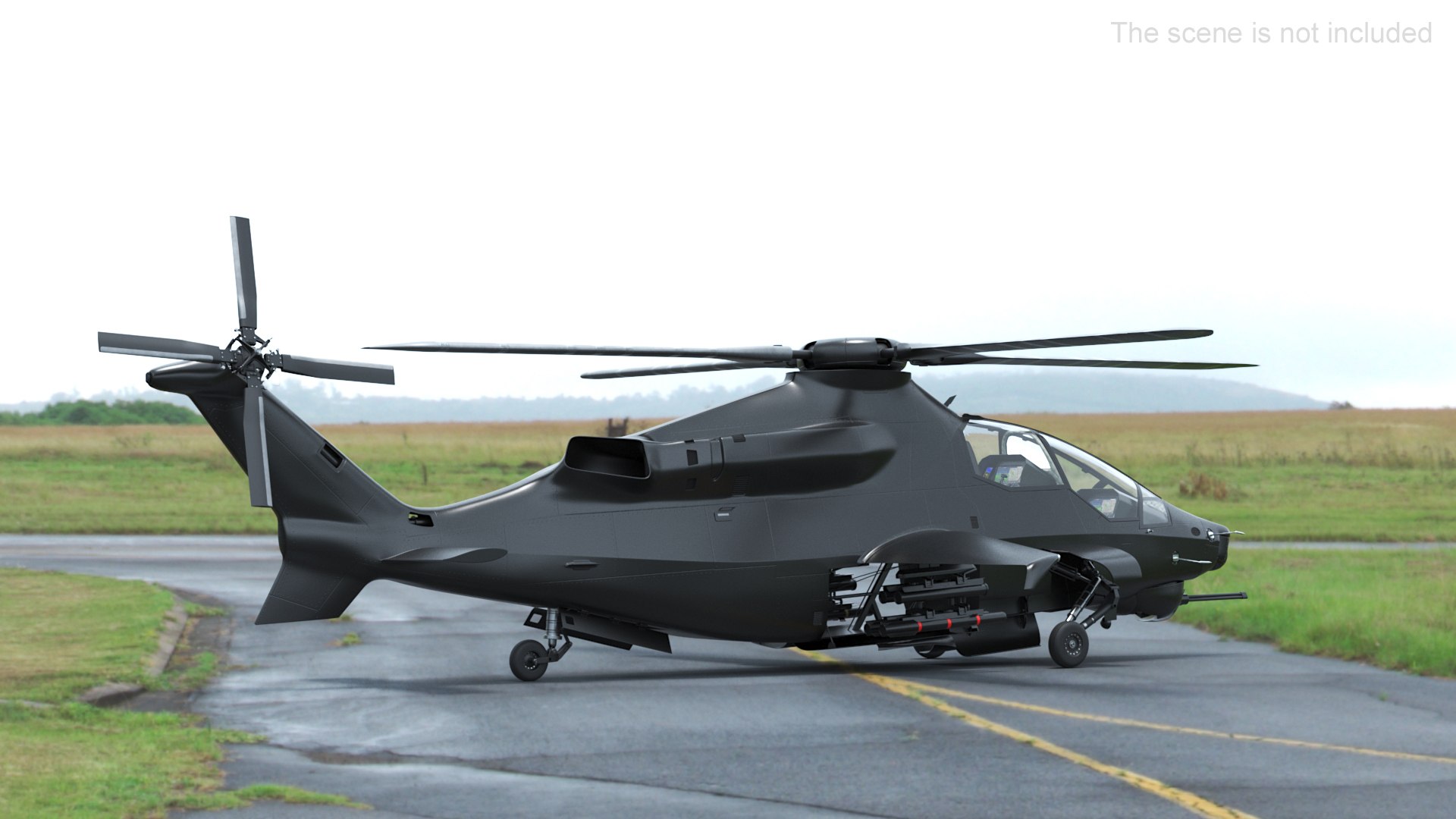 3D Military Attack Helicopter With Weapon Rigged For Maya - TurboSquid ...