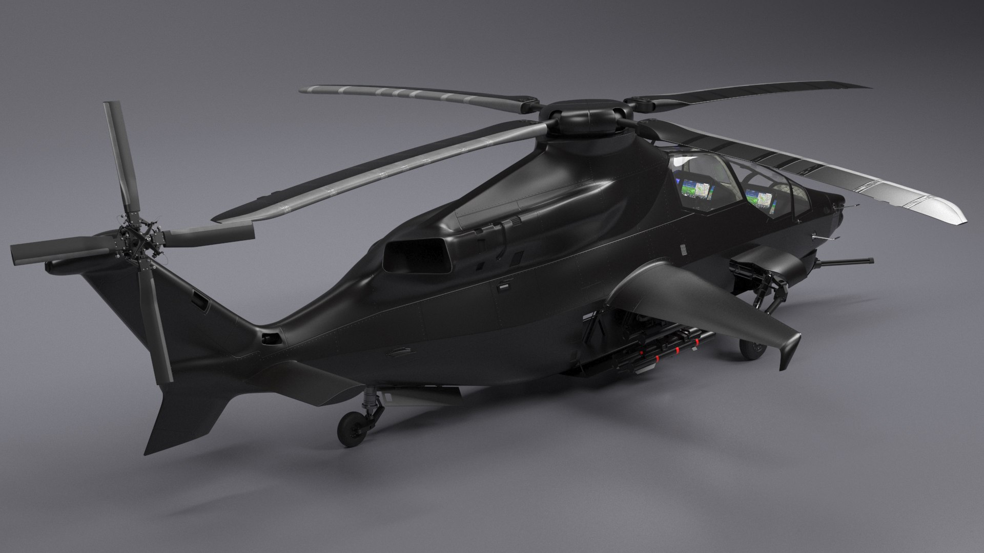 3D Military Attack Helicopter With Weapon Rigged For Maya - TurboSquid ...
